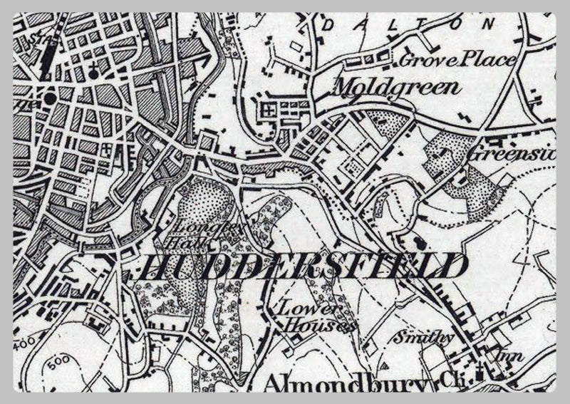 Huddersfield and Environs - Ordnance Survey of England and Wales 1870 ...