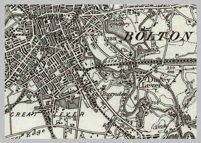 Bolton and Environs - Ordnance Survey of England and Wales 1870 Series ...