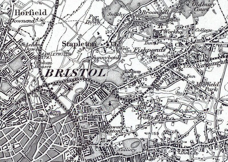 Bristol and Environs - Ordnance Survey of England and Wales 1870 Serie | I Love Maps