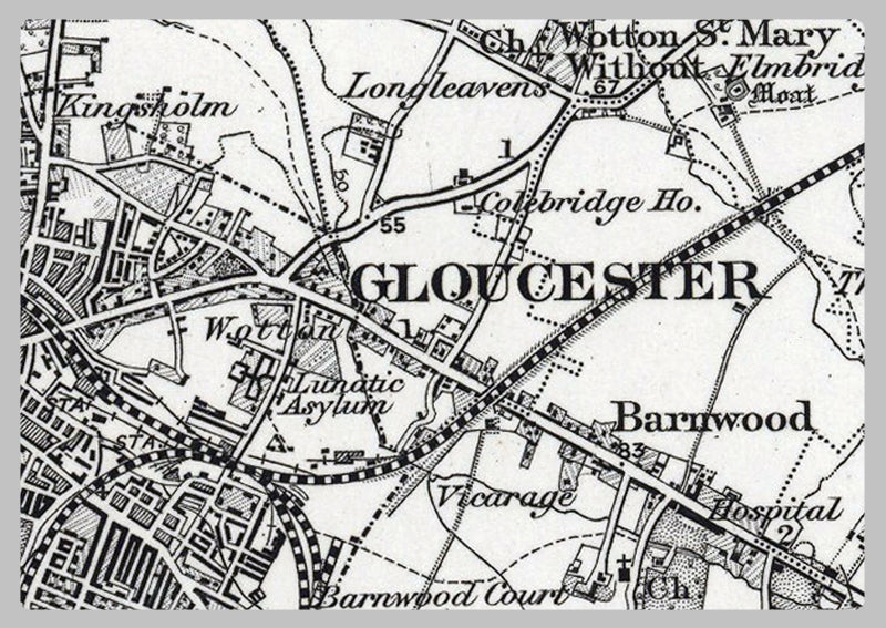 Gloucester and Environs - Ordnance Survey of England and Wales 1870 Se ...