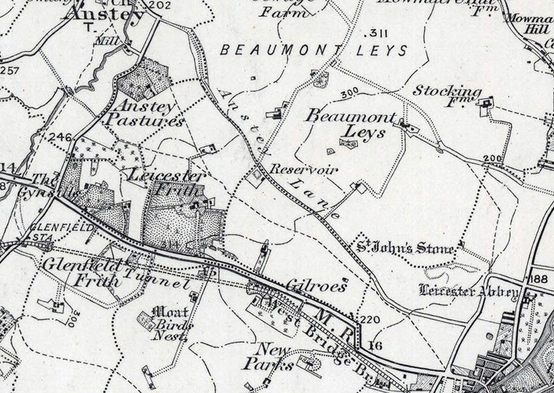 Leicester and Environs - Ordnance Survey of England and Wales 1870 Ser ...