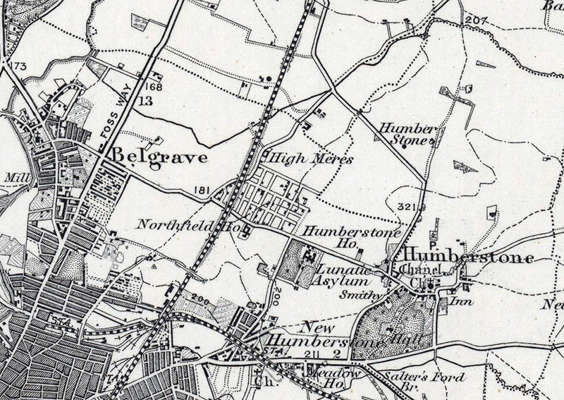 Leicester and Environs - Ordnance Survey of England and Wales 1870 Ser ...
