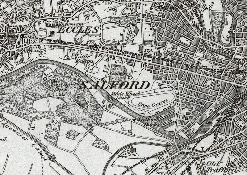 Manchester and Environs - Ordnance Survey of England and Wales 1870 Se ...