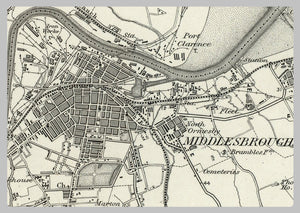 Middlesbrough and Environs - Ordnance Survey of England and Wales 1870 ...