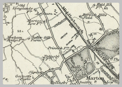 Middlesbrough and Environs - Ordnance Survey of England and Wales 1870 ...