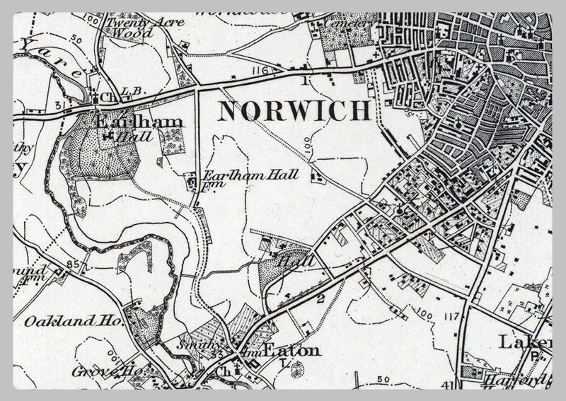 Norwich and Environs - Ordnance Survey of England and Wales 1870 Serie ...