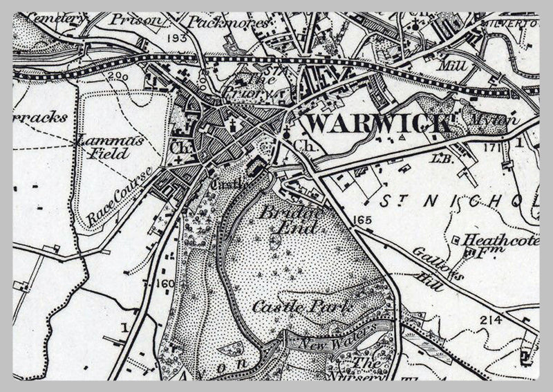 Warwick and Environs - Ordnance Survey of England and Wales 1870 Serie ...