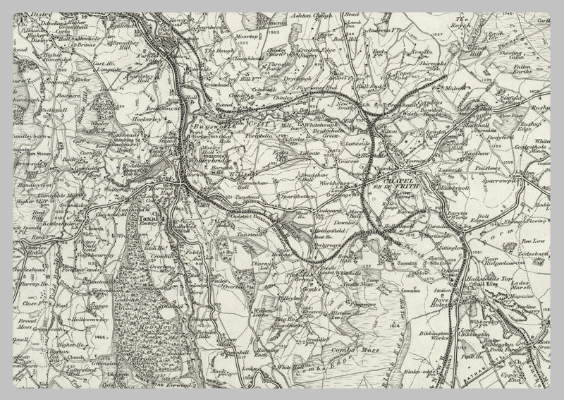 1890 Collection - Chapel en le Frith (Glossop) Ordnance Survey Map– I ...