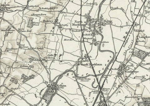 1890 Collection - Ollerton (East Retford) Ordnance Survey Map | I Love Maps