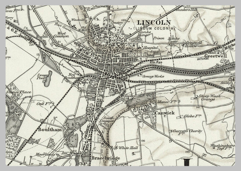 1890 Collection - Lincoln (Market Rasen) Ordnance Survey Map– I Love Maps