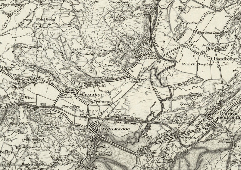 1890 Collection - Snowdon (Bangor) Ordnance Survey Map | I Love Maps
