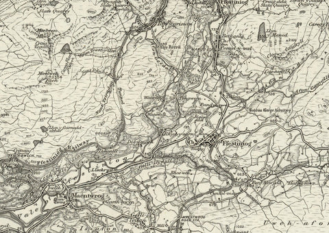 1890 Collection - Snowdon (Bangor) Ordnance Survey Map | I Love Maps