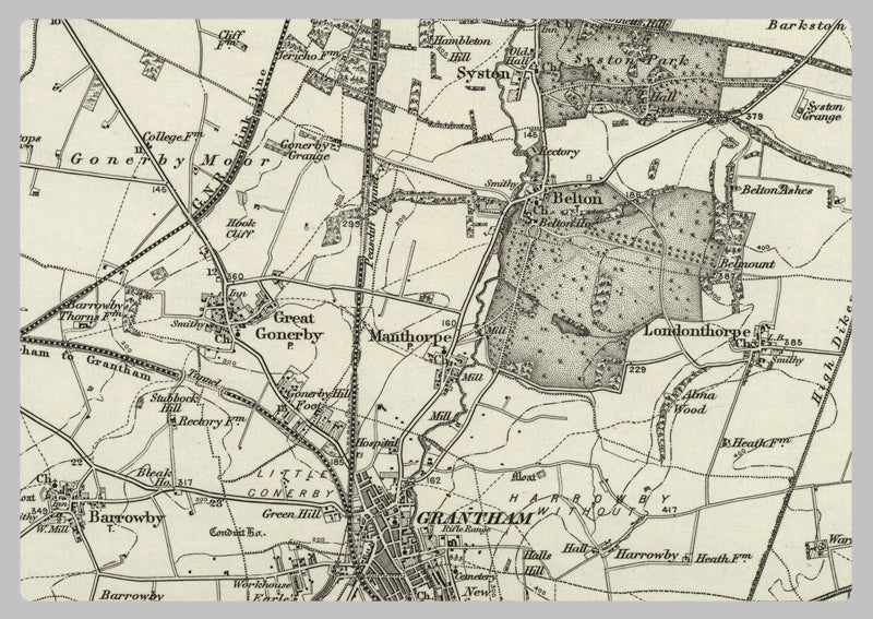 1890 Collection - Grantham (Lincoln) Ordnance Survey Map | I Love Maps
