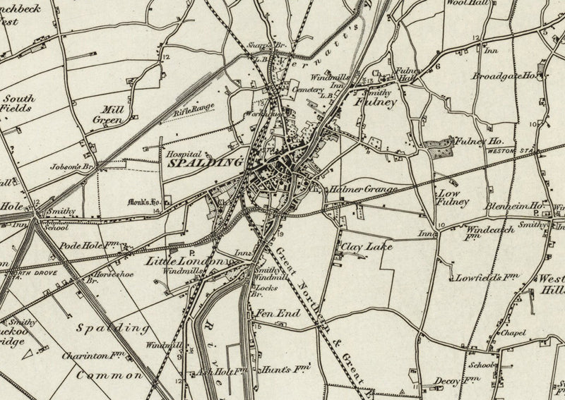 1890 Collection - Spalding (Boston) Ordnance Survey Map | I Love Maps