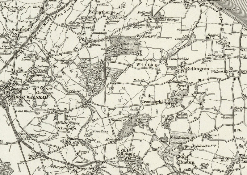 1890 Collection - North Walsham (Mundesley) Ordnance Survey Map | I ...