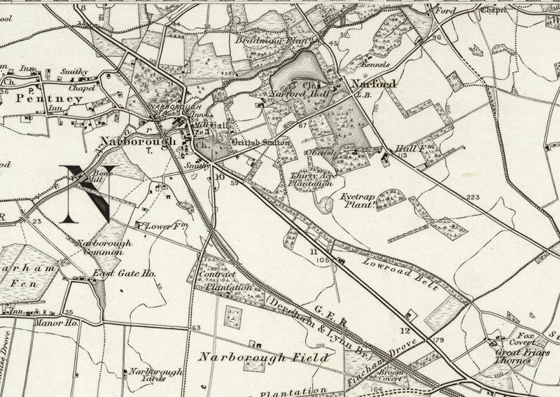 1890 Collection - Swaffham (Fakenham) Ordnance Survey Map | I Love Maps