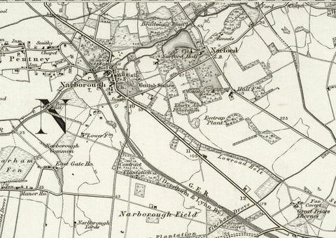 1890 Collection - Swaffham (Fakenham) Ordnance Survey Map | I Love Maps