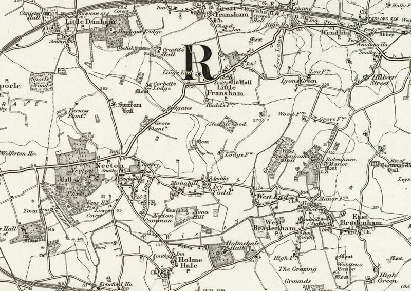 1890 Collection - Swaffham (Fakenham) Ordnance Survey Map | I Love Maps