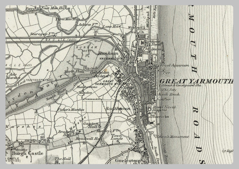 1890 Collection - Great Yarmouth (North Walsham) Ordnance Survey Map– I ...