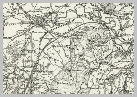 1890 Collection - Llanisdloes Ordnance Survey Map | I Love Maps