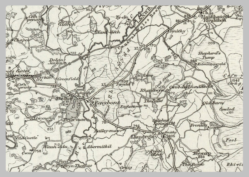 1890 Collection - Knighton (Montgomery) Ordnance Survey Map | I Love Maps