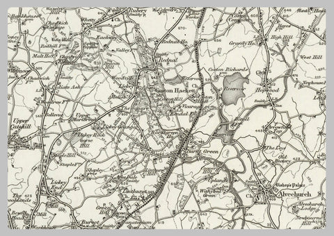 1890 Collection - Redditch (Birmingham) Ordnance Survey Map | I Love Maps