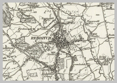 1890 Collection - Redditch (Birmingham) Ordnance Survey Map– I Love Maps