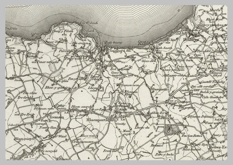 1890 Collection - Llangrangog (Aberaeron) Ordnance Survey Map | I Love Maps
