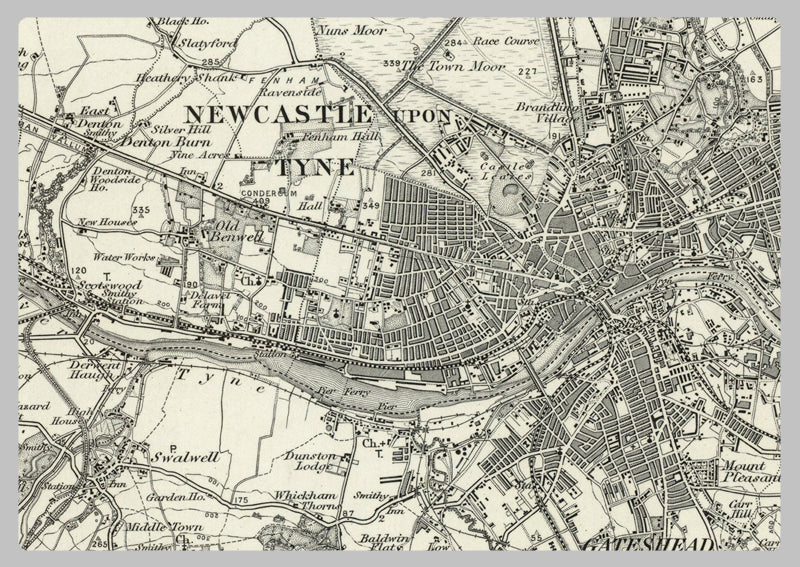 1890 Collection - Newcastle upon Tyne (Morpeth) Ordnance Survey Map– I ...