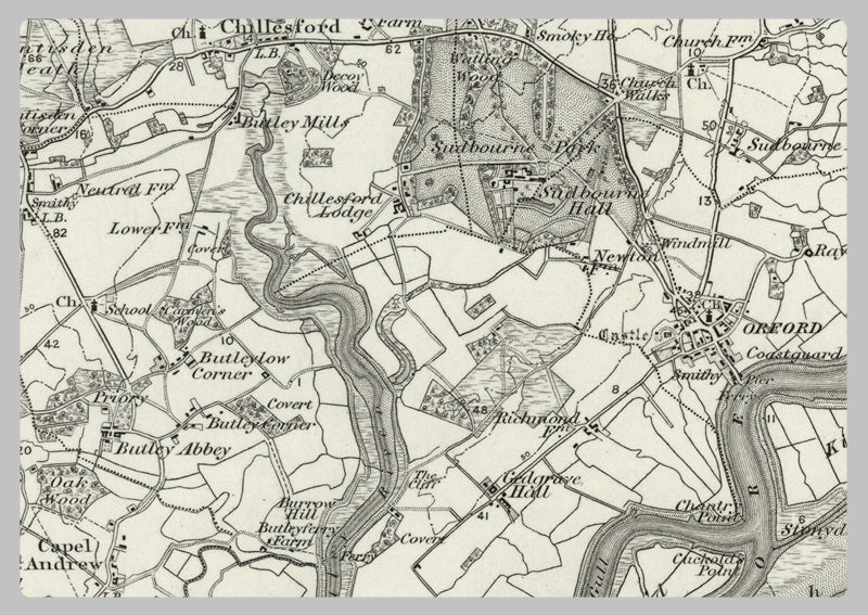 1890 Collection - Woodbridge (Saxmundham) Ordnance Survey Map | I Love Maps