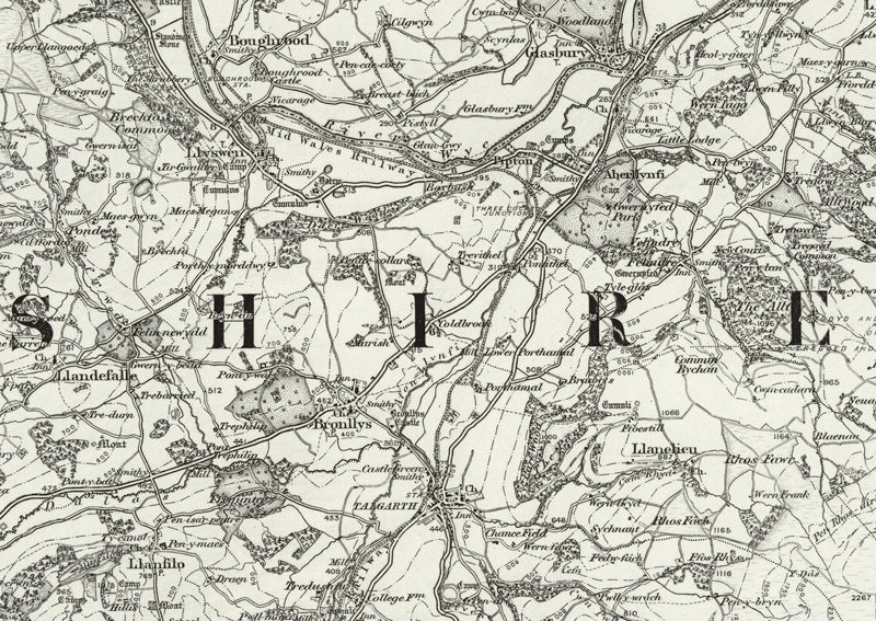 1890 Collection - Talgarth (Hay) Ordnance Survey Map– I Love Maps