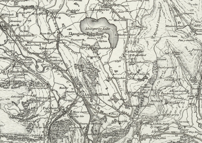 1890 Collection - Talgarth (Hay) Ordnance Survey Map– I Love Maps