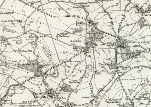 1890 Collection - Moreton in the Marsh (Stratford on Avon) Ordnance Su ...