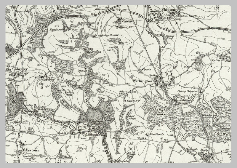 1890 Collection - Cirencester (Moreton in the Marsh) Ordnance Survey M ...