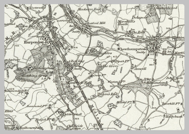 1890 Collection - Hertford (Hitchin) Ordnance Survey Map | I Love Maps