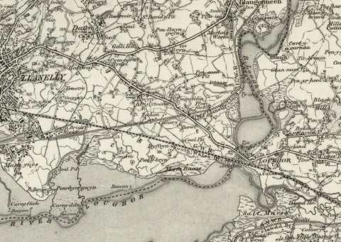 1890 Collection - Swansea (Ammanford) Ordnance Survey Map | I Love Maps