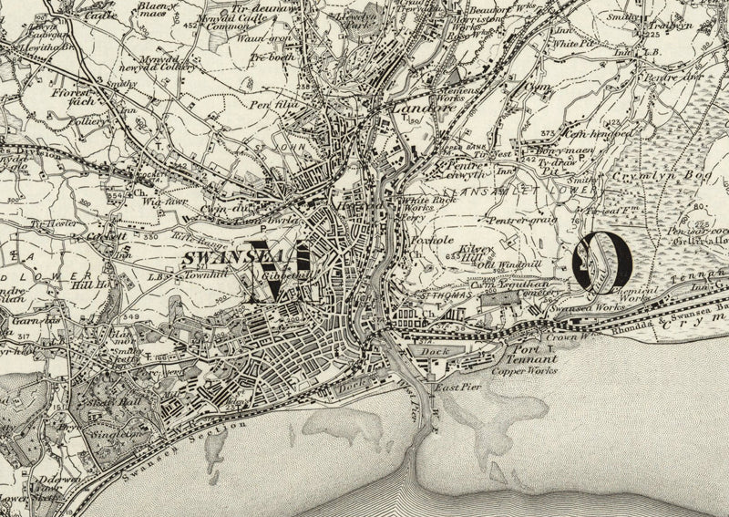 1890 Collection - Swansea (Ammanford) Ordnance Survey Map | I Love Maps
