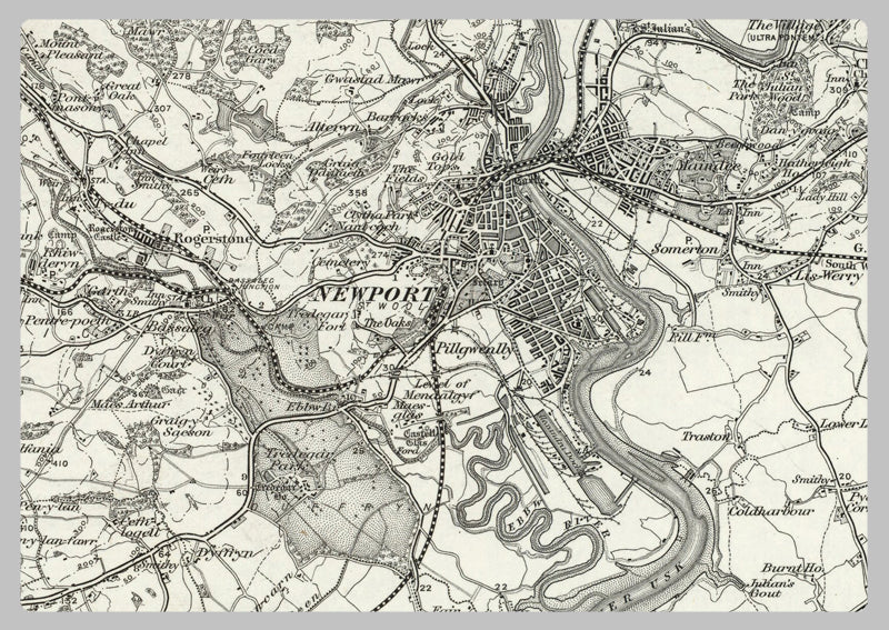 1890 Collection - Newport (Abergavenny) Ordnance Survey Map– I Love Maps