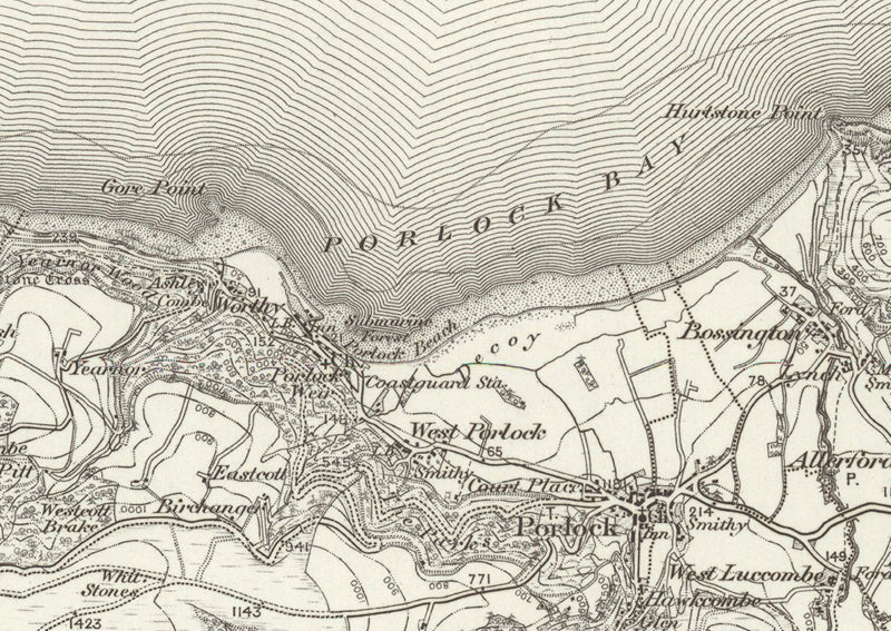 1890 Collection - Minehead (Bridgend) Ordnance Survey Map | I Love Maps