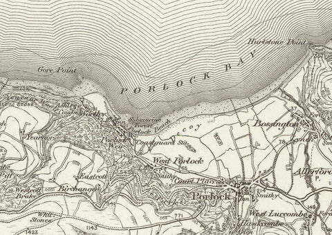 1890 Collection - Minehead (Bridgend) Ordnance Survey Map | I Love Maps