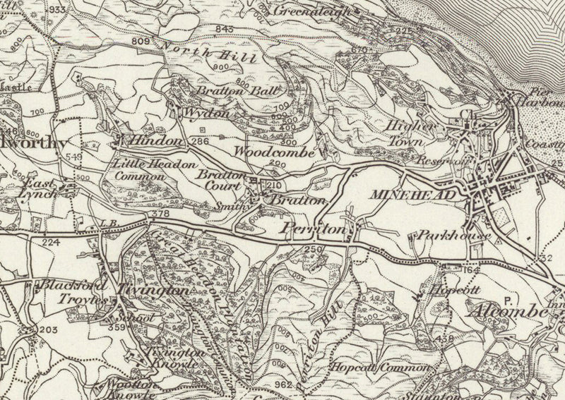 1890 Collection - Minehead (Bridgend) Ordnance Survey Map | I Love Maps