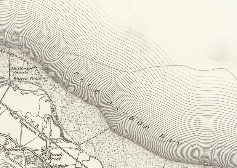 1890 Collection - Minehead (Bridgend) Ordnance Survey Map | I Love Maps