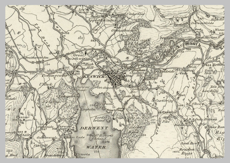 1890 Collection - Keswick (Cockermouth) Ordnance Survey Map– I Love Maps