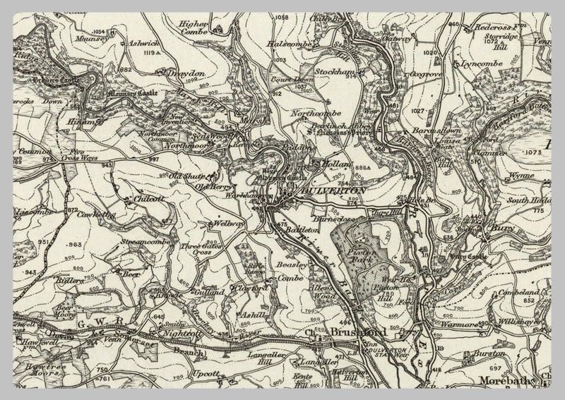 1890 Collection - Dulverton (Minehead) Ordnance Survey Map | I Love Maps
