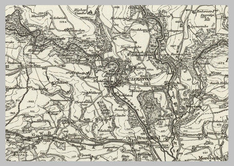 1890 Collection - Dulverton (Minehead) Ordnance Survey Map | I Love Maps