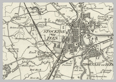 1890 Collection - Stockton on Tees (Durham) Ordnance Survey Map– I Love ...