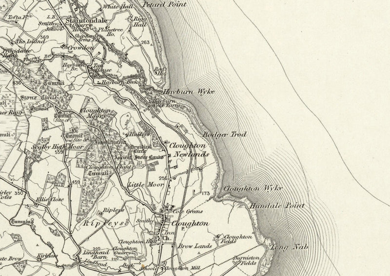 1890 Collection - Scalby (Whitby) Ordnance Survey Map | I Love Maps