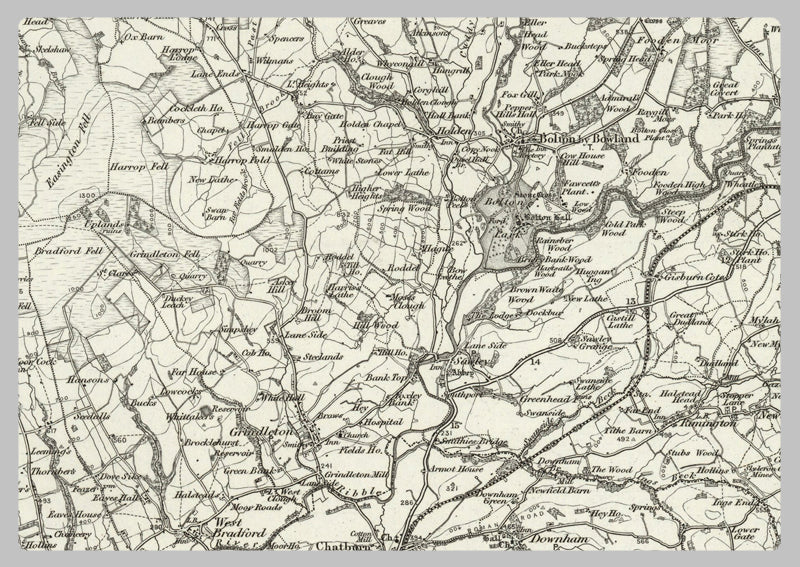 1890 Collection - Clitheroe (Settle) Ordnance Survey Map | I Love Maps
