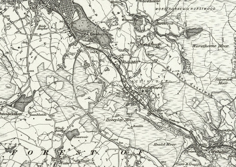1890 Collection - Rochdale (Clitheroe) Ordnance Survey Map | I Love Maps
