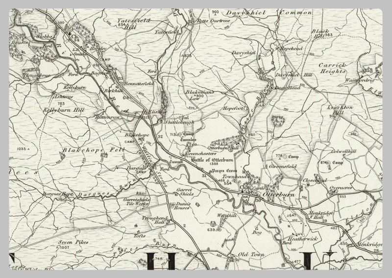 1890 Collection - Elsdon (The Cheviot) Ordnance Survey Map– I Love Maps